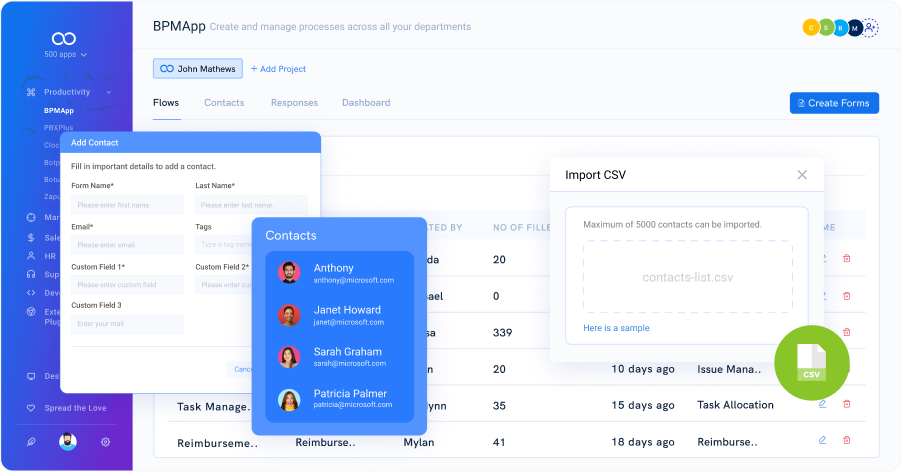 Contact Management System | BPMApp by 500apps